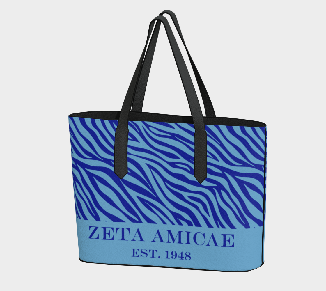 Zeta Amicae Vegan Leather Tote - Sisterblu™ | Zeta Phi Beta